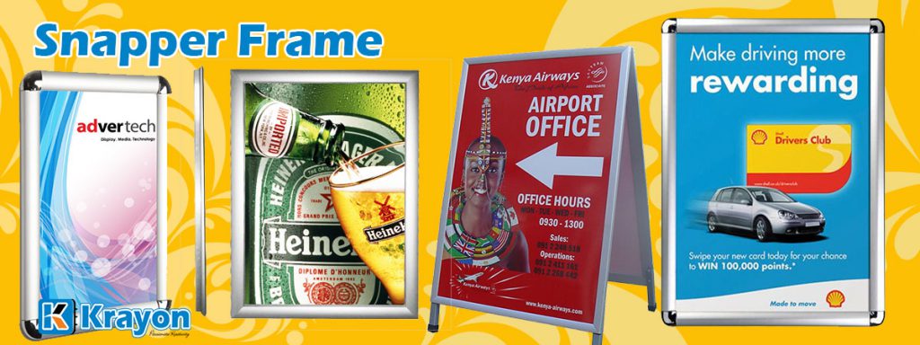 Aluminum Displays / Snapper Frames in Nairobi, Kenya | Krayon
